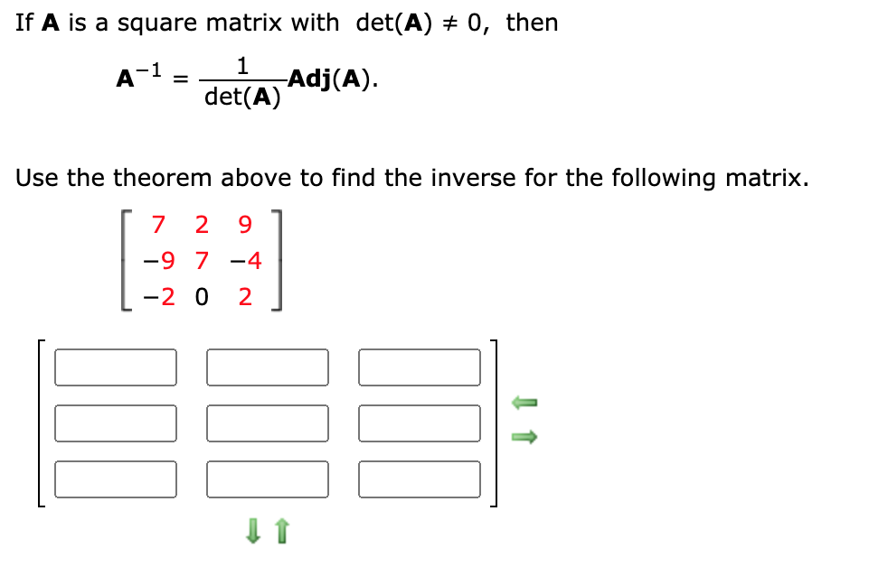 Solved If A is a square matrix with det(A) # 0, then 1 A-1 | Chegg.com