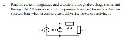 Solved Find the current (magnitude and direction) through | Chegg.com