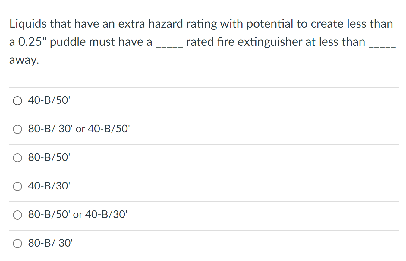 Solved Liquids that have an extra hazard rating with | Chegg.com