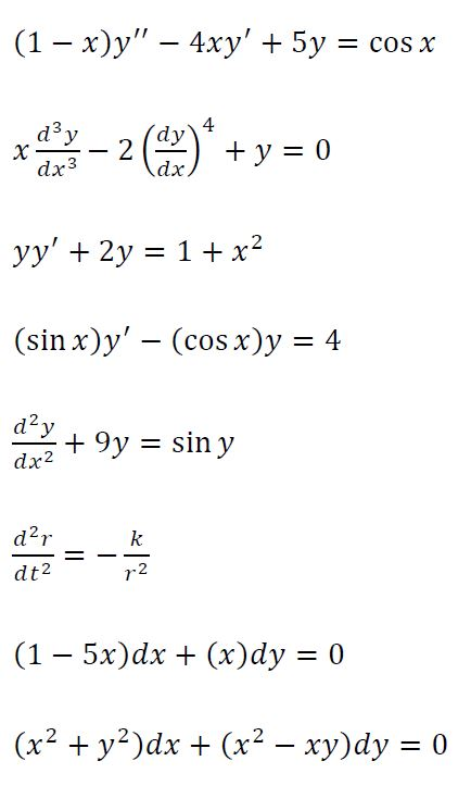 Solved Classify each differential equation: (Ordinary or | Chegg.com