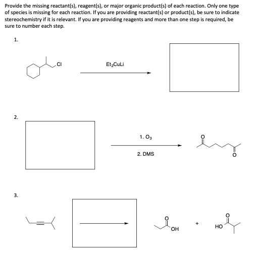 Solved Provide the missing reactant(s), reagent(s), or major | Chegg.com