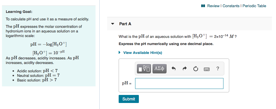 Solved 1 Review | Constants Periodic Table Learning Goal: To | Chegg.com