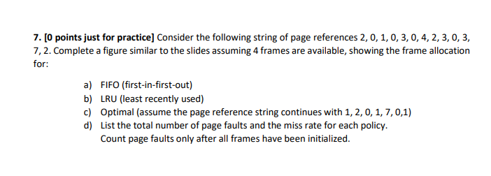 Solved 7. [0 points just for practice] Consider the | Chegg.com