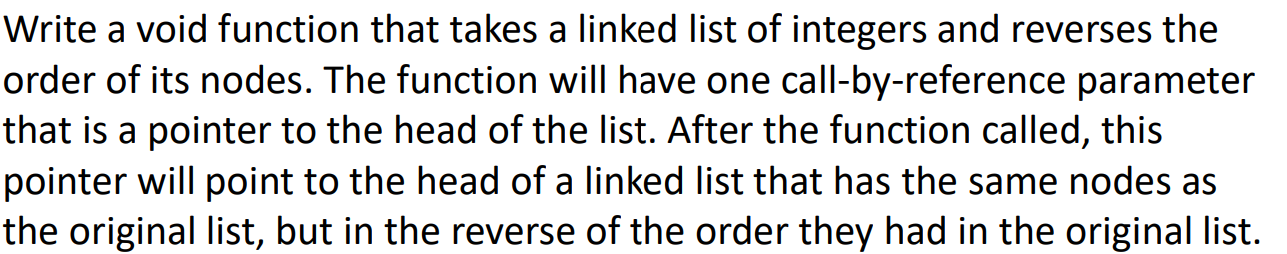 Solved Write a void function that takes a linked list of | Chegg.com