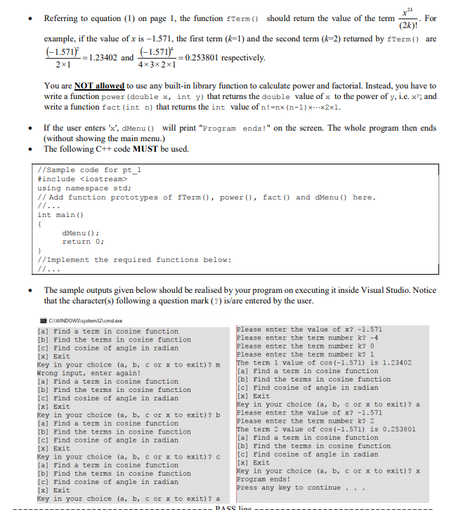 Solved B. The Programming Task Background It is given that | Chegg.com