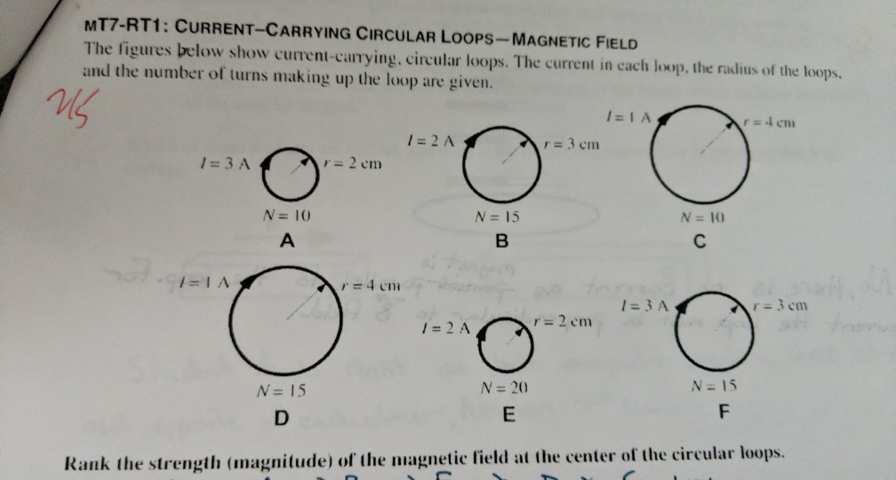 Solved MT7_RT1 : CURRENT-CARRYING CIRCULAR LOOPS-MAGNETIC | Chegg.com