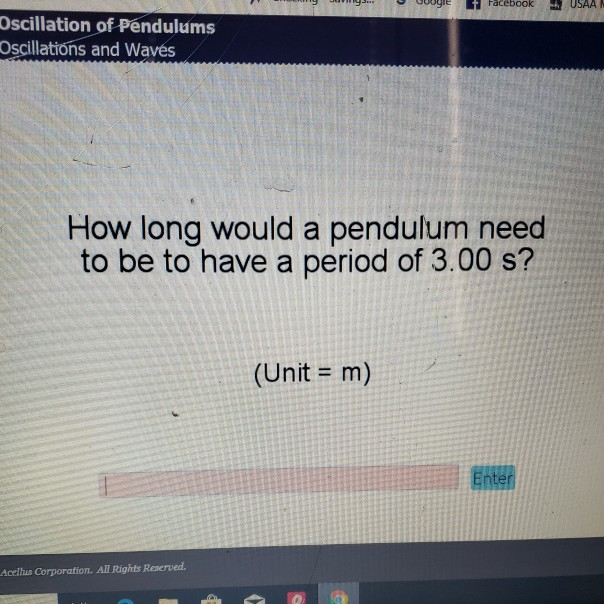 Solved Oscillation of Péndulums Oscillations and Wavés How | Chegg.com