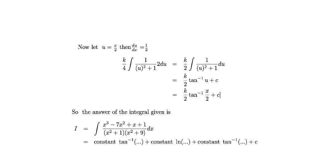 Solved I=∫(x2+1)(x2+9)x3−7x2+x+1dx Use the method of partial | Chegg.com