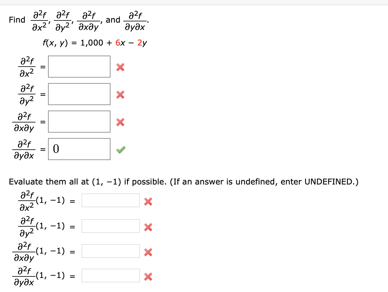 Solved ә2f Find and ә2f ə2f Ә2f дх?