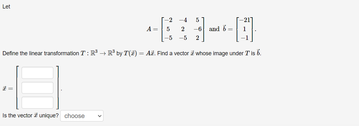 Solved Let A=⎣⎡−25−5−42−55−62⎦⎤ and b=⎣⎡−211−1⎦⎤ Define the | Chegg.com