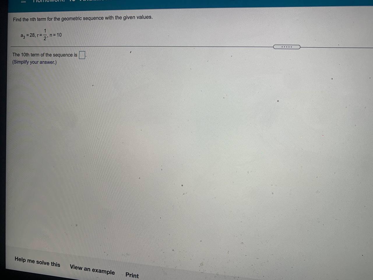 Solved Find the nth term for the geometric sequence with the | Chegg.com