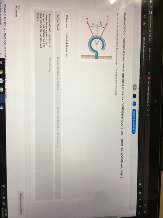 Solved Applied To An Anchor Dependent Multi Part 