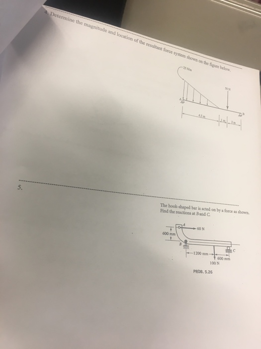 Solved Determine the magnitude and location of the resultant | Chegg.com
