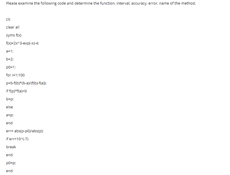 Solved Please examine the following code and determine the | Chegg.com