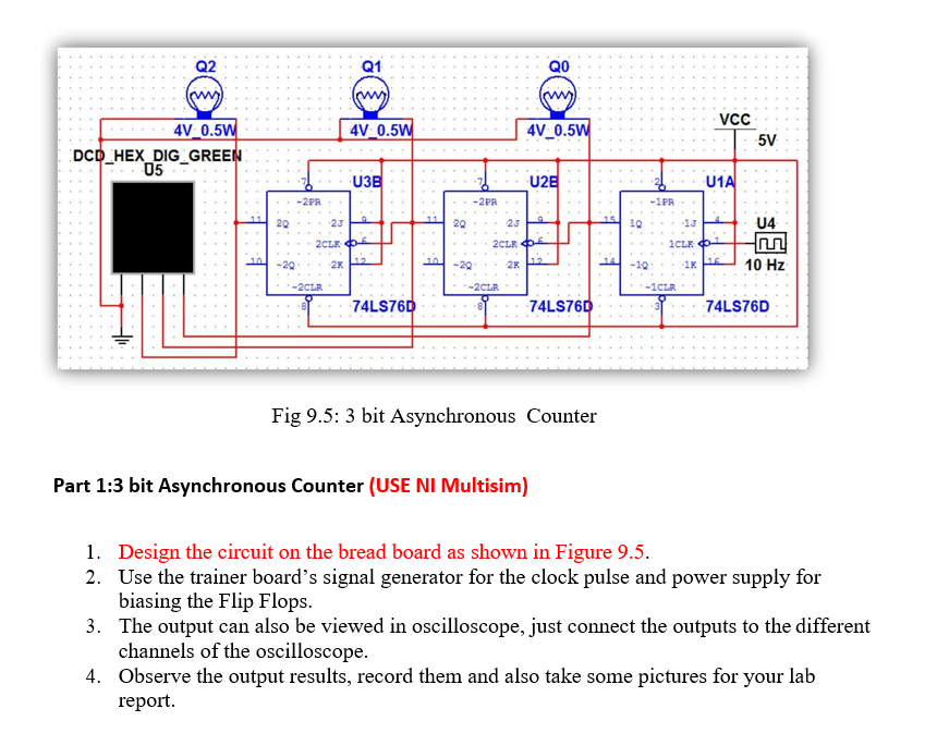 Solved Q2 Q1 QO 4V_0.5W 4V_0.5W 4V_0.5W DCD_HEX DIG GREEN | Chegg.com