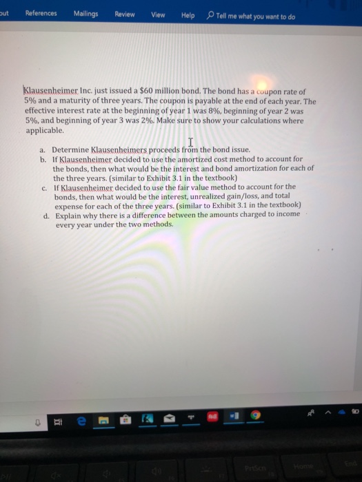 Solved Out References Mailings Review View Helptell Ut
