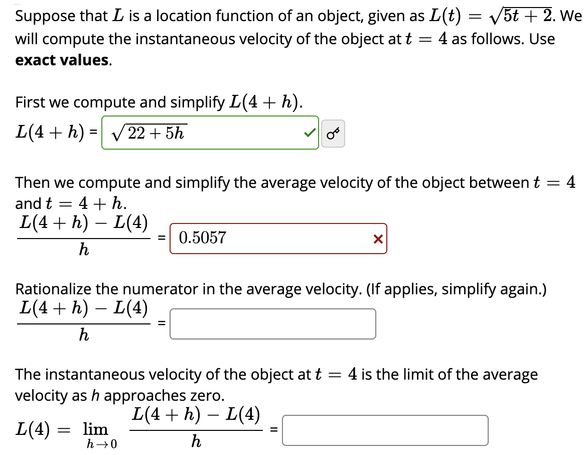Solved Suppose That L Is A Location Function Of An Object