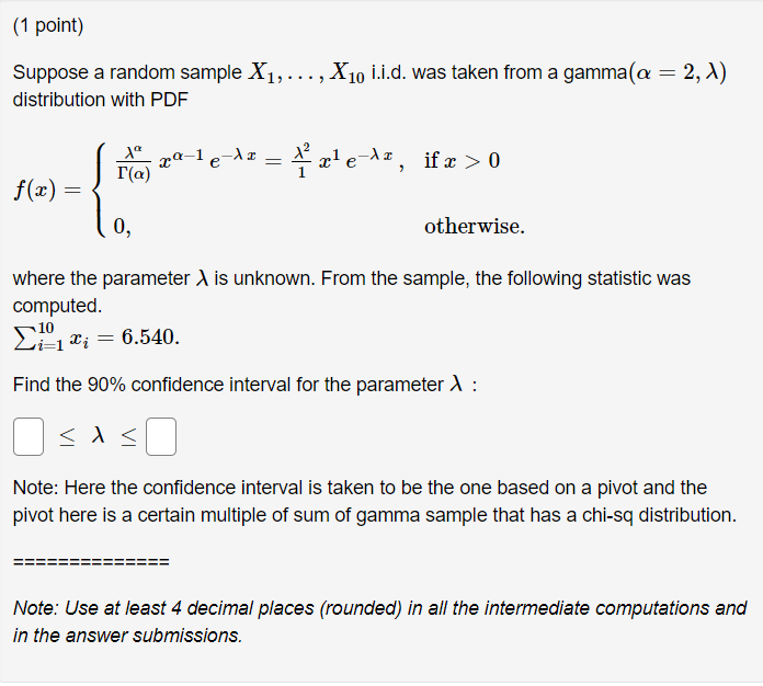 Solved Suppose a random sample X1,…,X10 i.i.d. was taken | Chegg.com