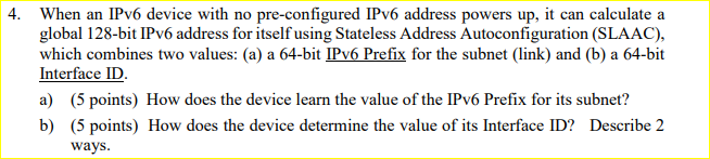 Solved 3. (5 points) IPv6 does not use ARP. What protocol | Chegg.com