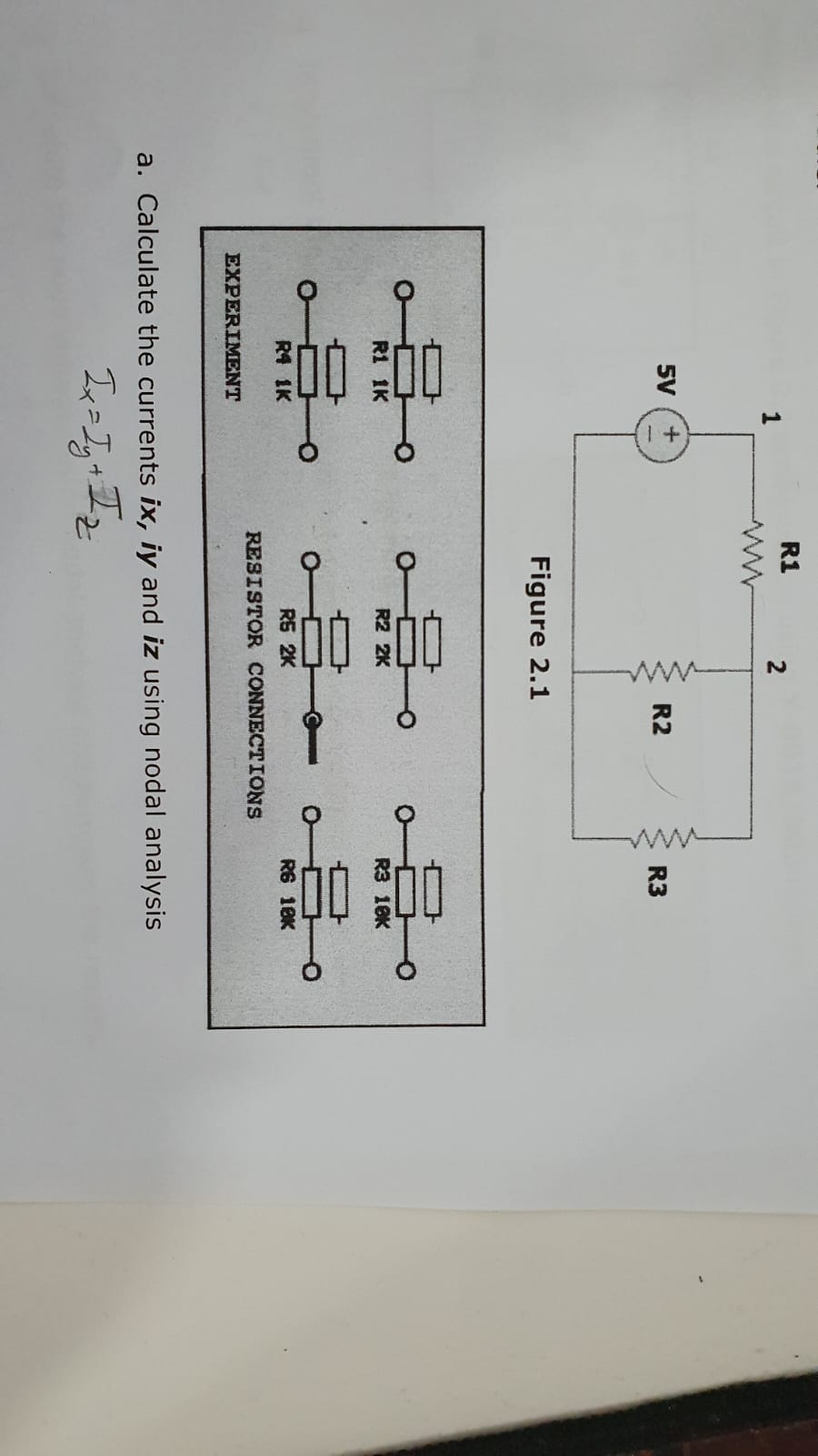 Solved a. Calculate the currents ix,iy and iz using nodal | Chegg.com