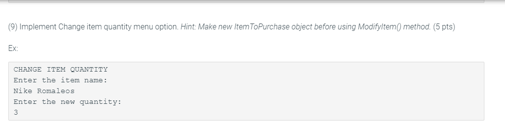 Solved 7.26 LAB*: Program: Online shopping cart (Part 2) | Chegg.com