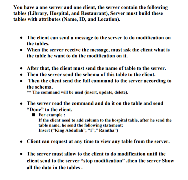 Solved You have a one server and one client, the server | Chegg.com