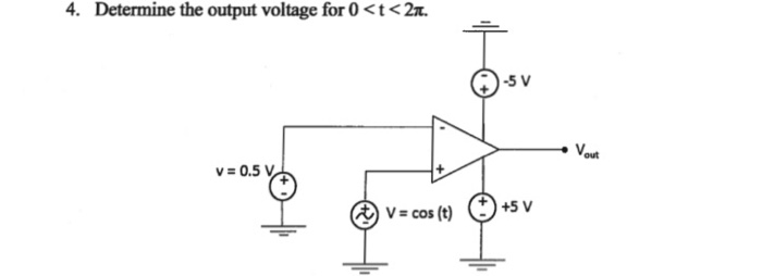 Solved Determine the output voltage for 0