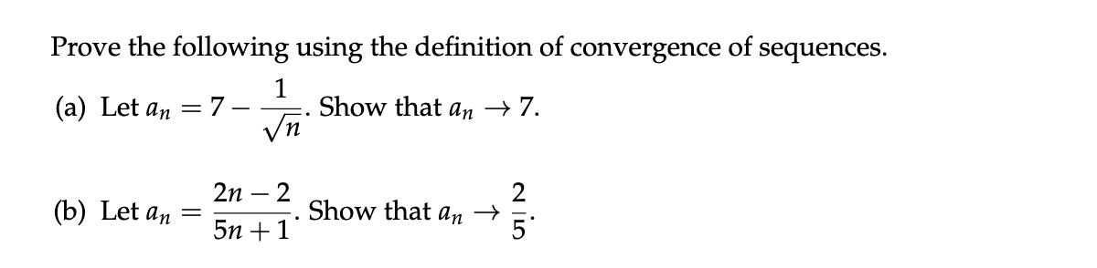Solved Prove the following using the definition of | Chegg.com