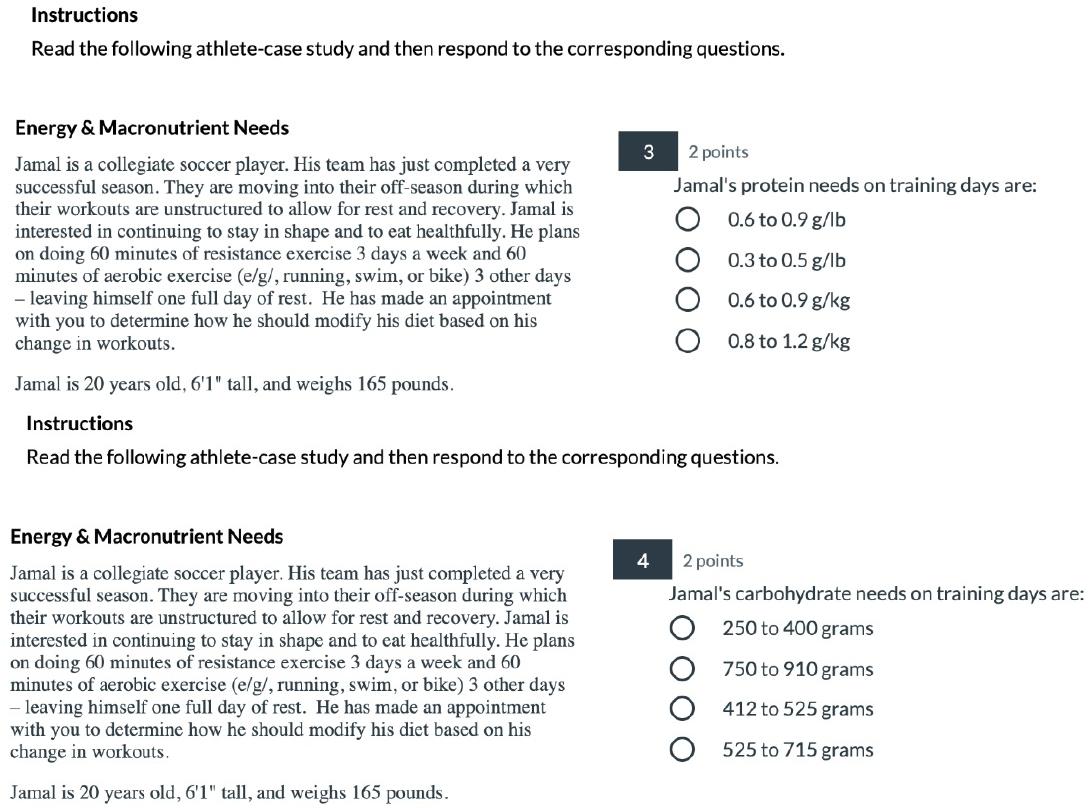 Solved Instructions Read the following athlete-case study | Chegg.com