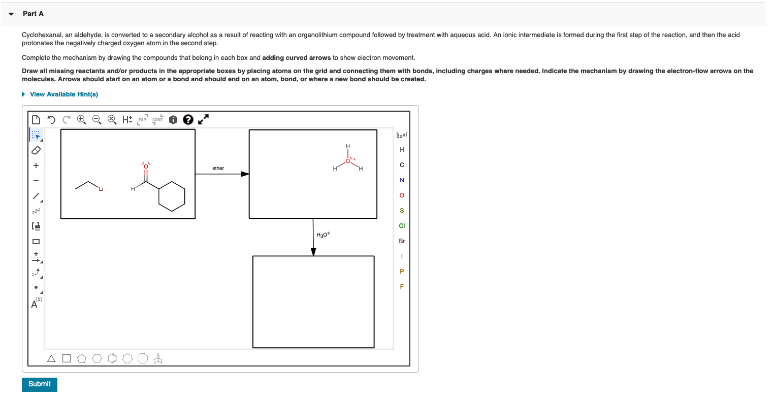 Solved Part A Cyclohexanal, an aldehyde, is converted to a | Chegg.com