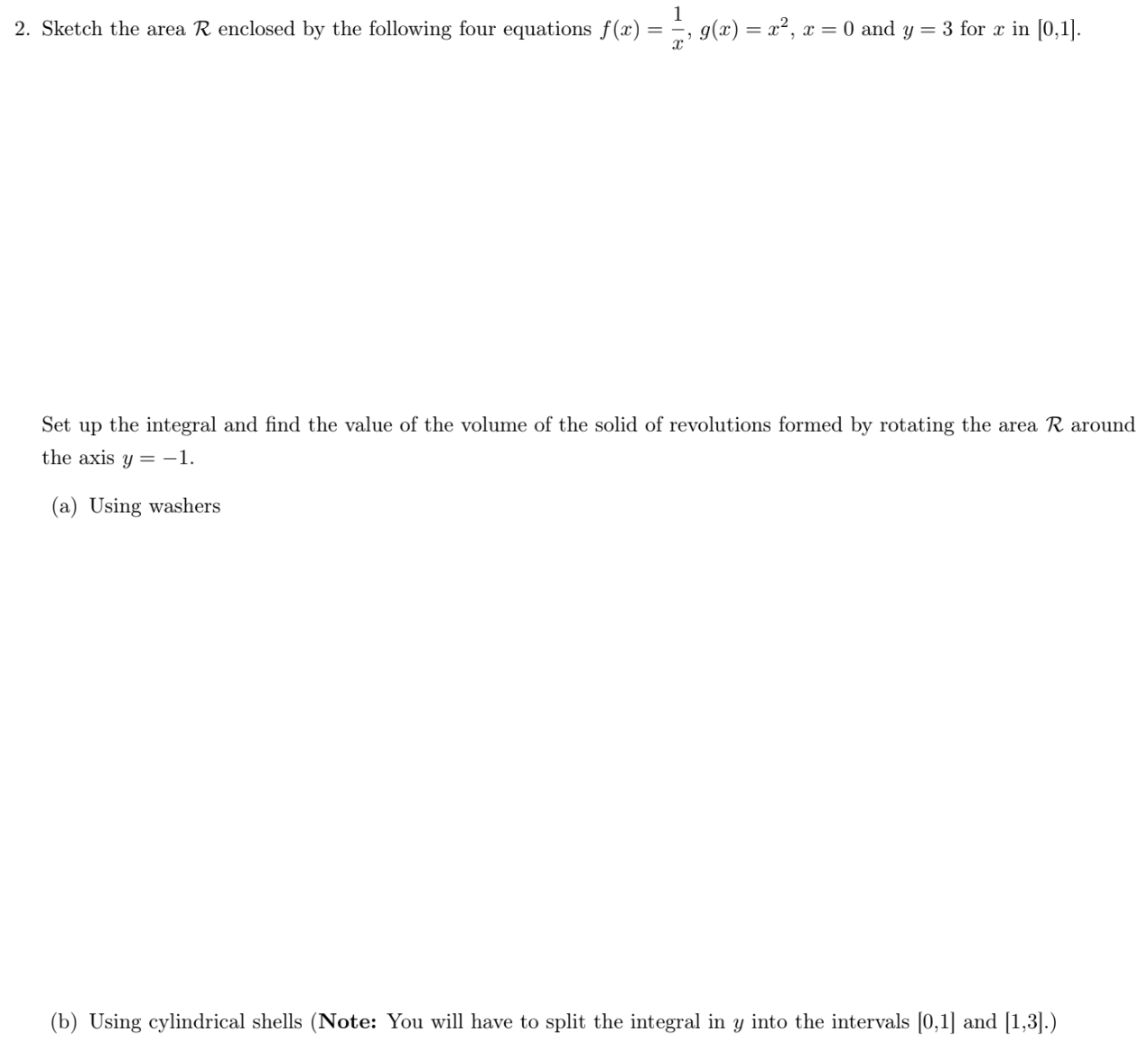 Solved Sketch the area R ﻿enclosed by the following four | Chegg.com