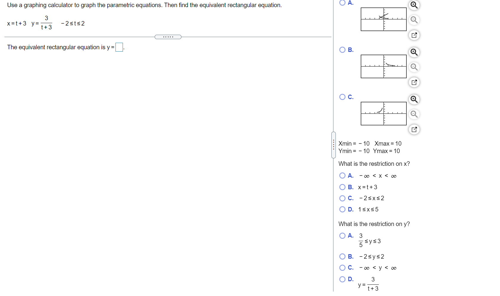Solved Use a graphing calculator to graph the parametric | Chegg.com
