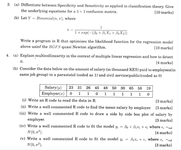 Solved 3. (a) Diffentiate between Specificity and | Chegg.com