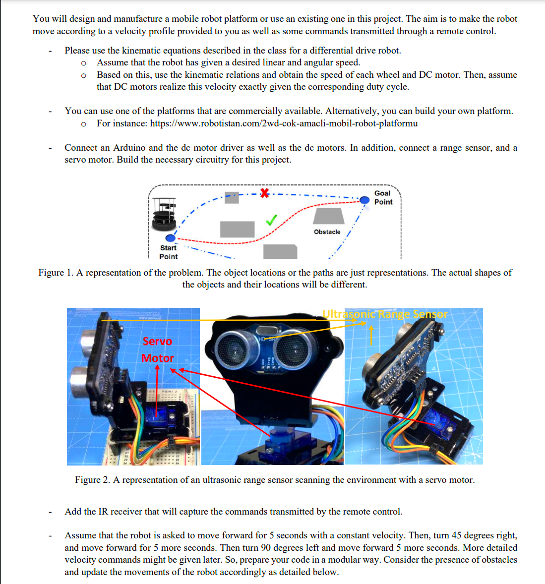 Solved You will design and manufacture a mobile robot | Chegg.com