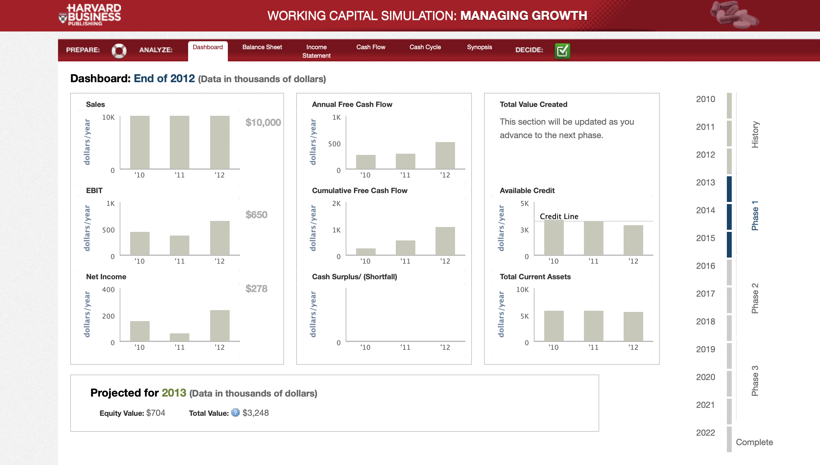 Solved WORKING CAPITAL SIMULATION: MANAGING GROWTH PREPARE: | Chegg.com