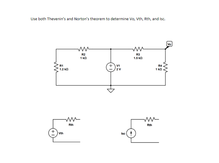 Solved Use both Thevenin's and Norton's theorem to determine | Chegg.com