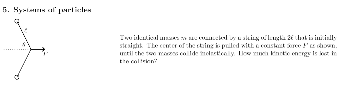 Solved 5. Systems of particles A Two identical masses m are | Chegg.com