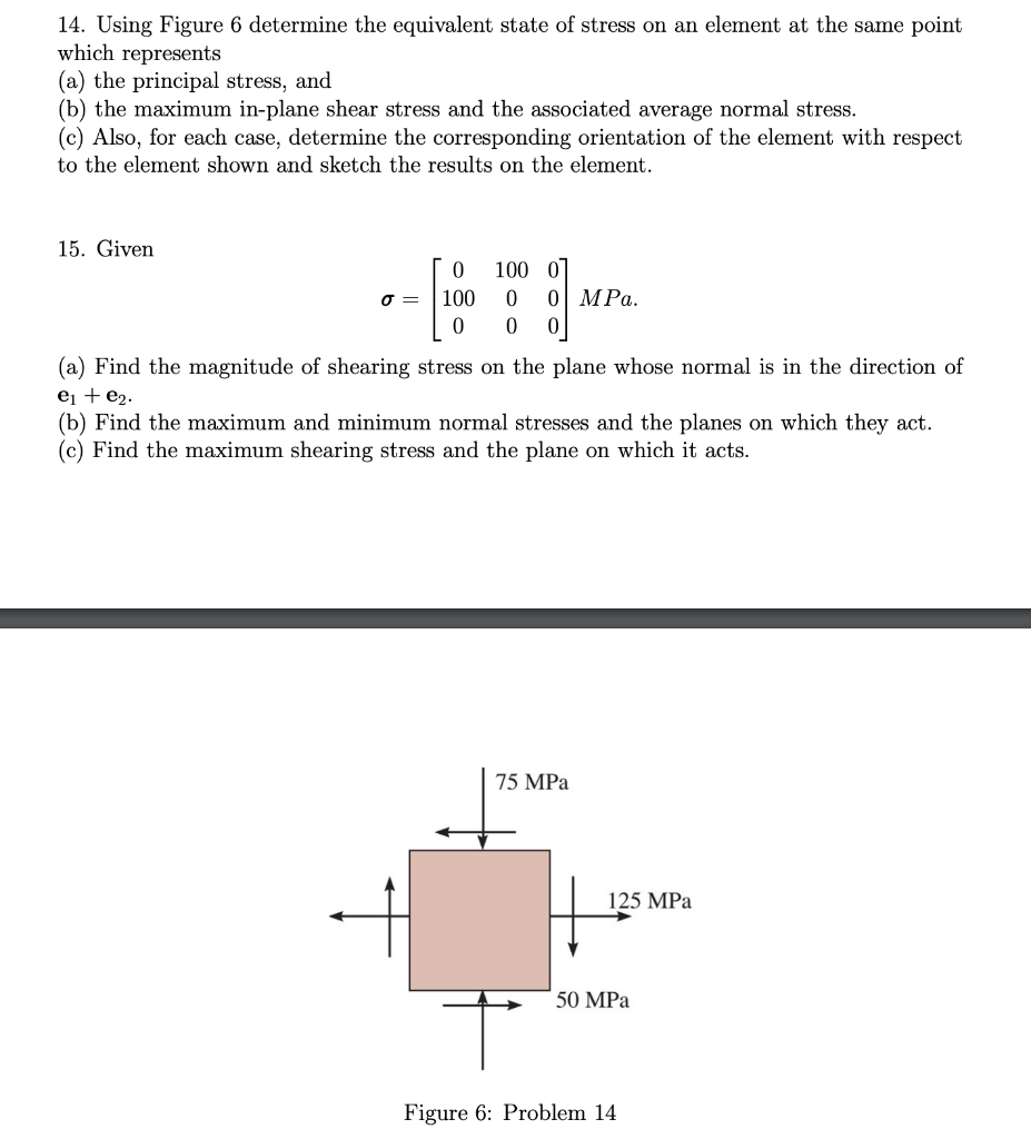Solved 14. Using Figure 6 determine the equivalent state of | Chegg.com