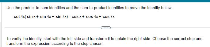 Solved Use the product-to-sum identities and the | Chegg.com