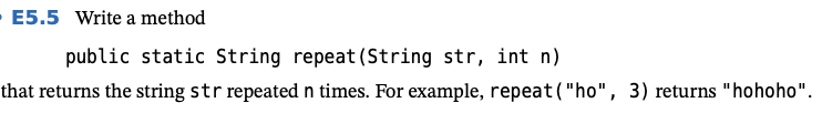 Solved E5.1 Write the following methods and provide a | Chegg.com