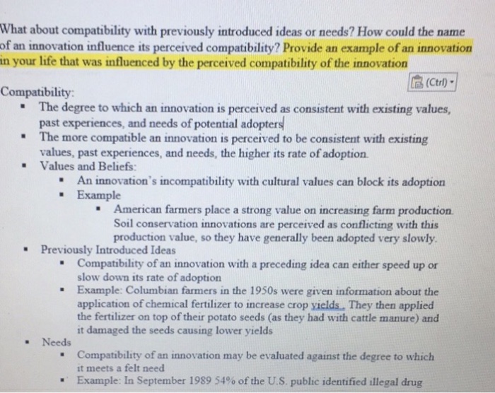 Solved What about compatibility with previously introduced | Chegg.com