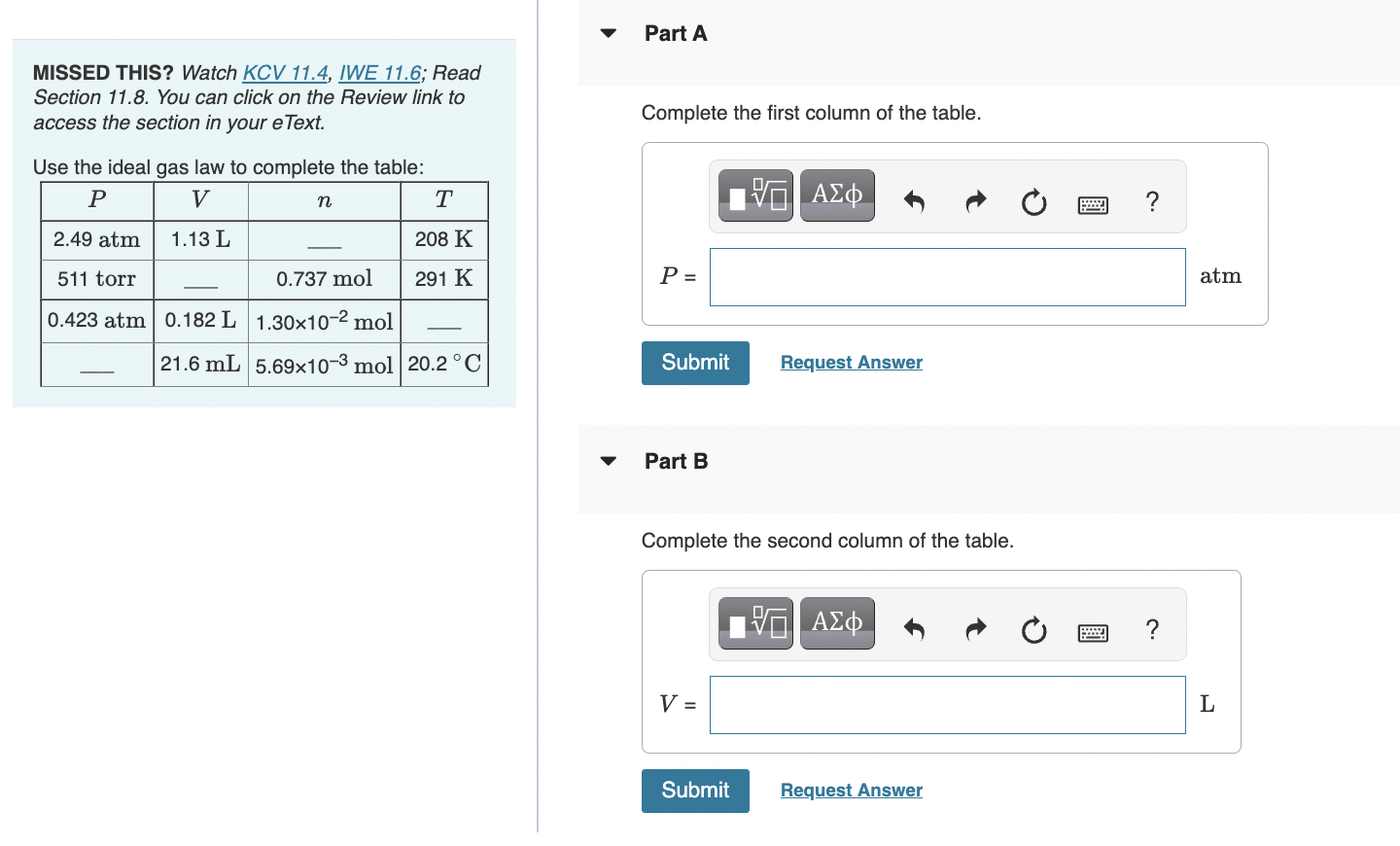 Solved MISSED THIS? Watch KCV 11.4, IWE 11.6; Read Section | Chegg.com