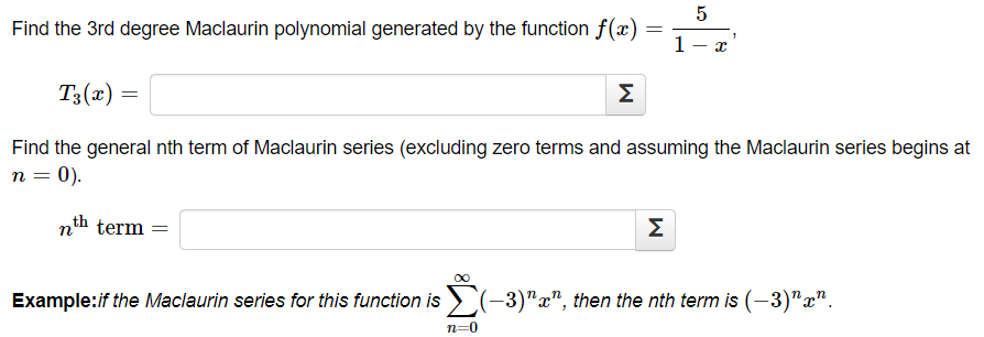 Solved Find the 3rd degree Maclaurin polynomial generated by | Chegg.com