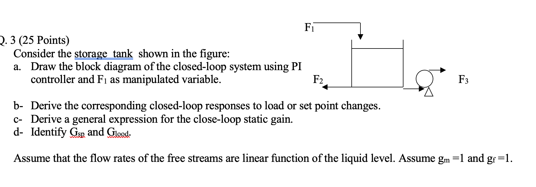 Solved F1 2.3 (25 Points) Consider the storage tank shown in | Chegg.com