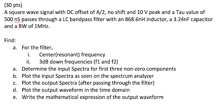 Solved (20 pts) A triangle wave signal with zero DC offset | Chegg.com