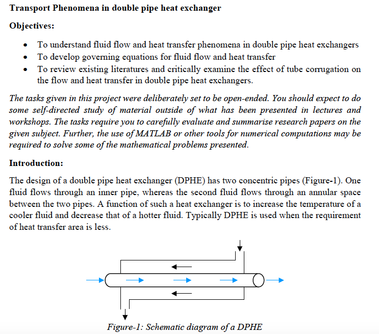 Solved Consider a DPHE with a counter current laminar flow | Chegg.com