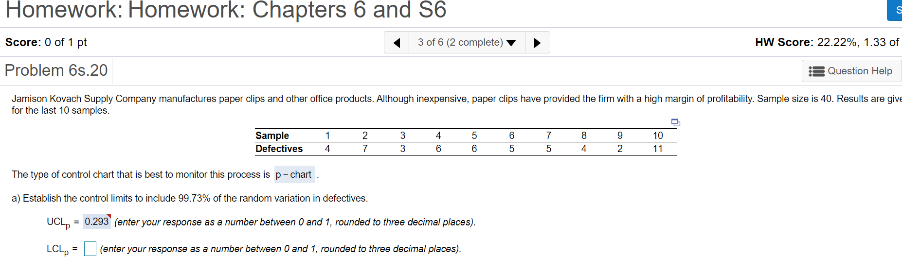 Solved Homework Homework Chapters 6 And S6 S Score 0 Of 1