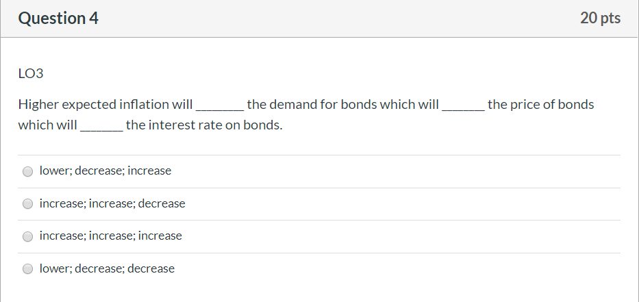 Solved Question 1 20 pts LO3 Which of the following | Chegg.com Solved Question 1 20 pts LO3 Which of the following | Chegg.com