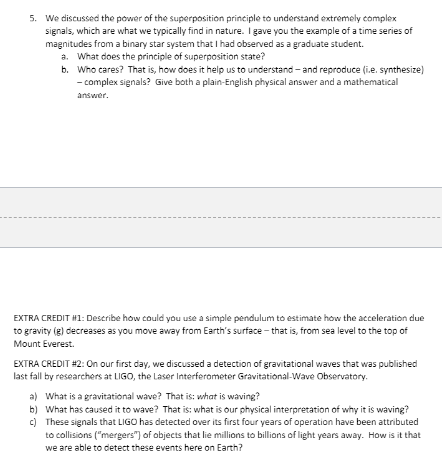 Solved You can answer the extra credit if you would like to | Chegg.com