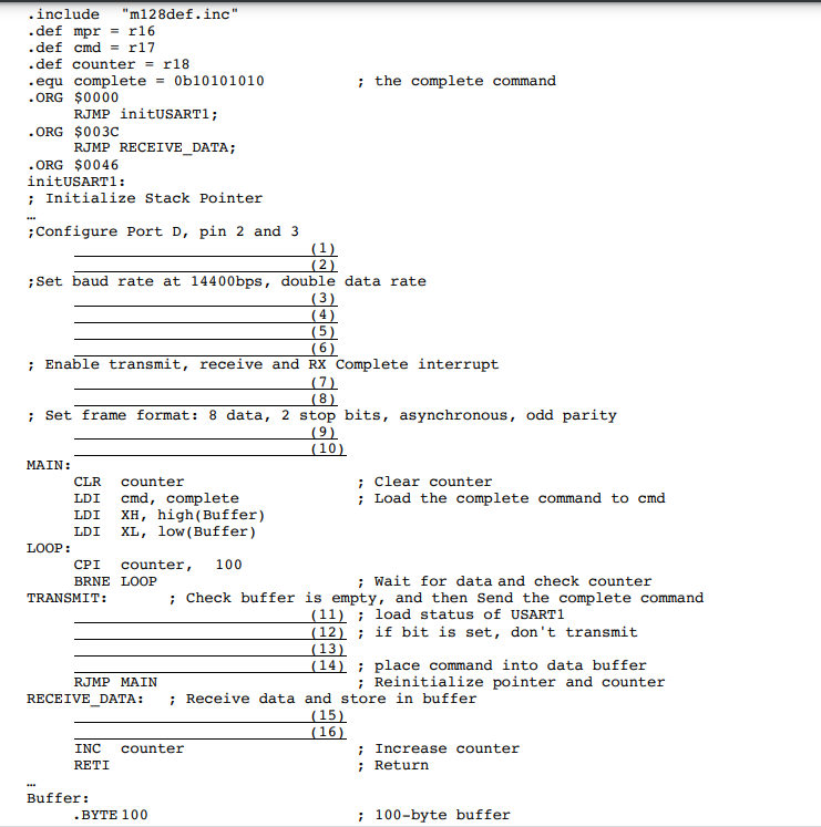 Solved Consider the AVR code segment shown below that | Chegg.com